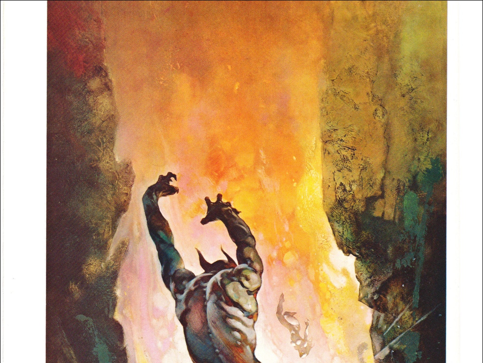 Fire Demon Frank Frazetta Vintage Dark Fantasy Comic Cover Art - Etsy