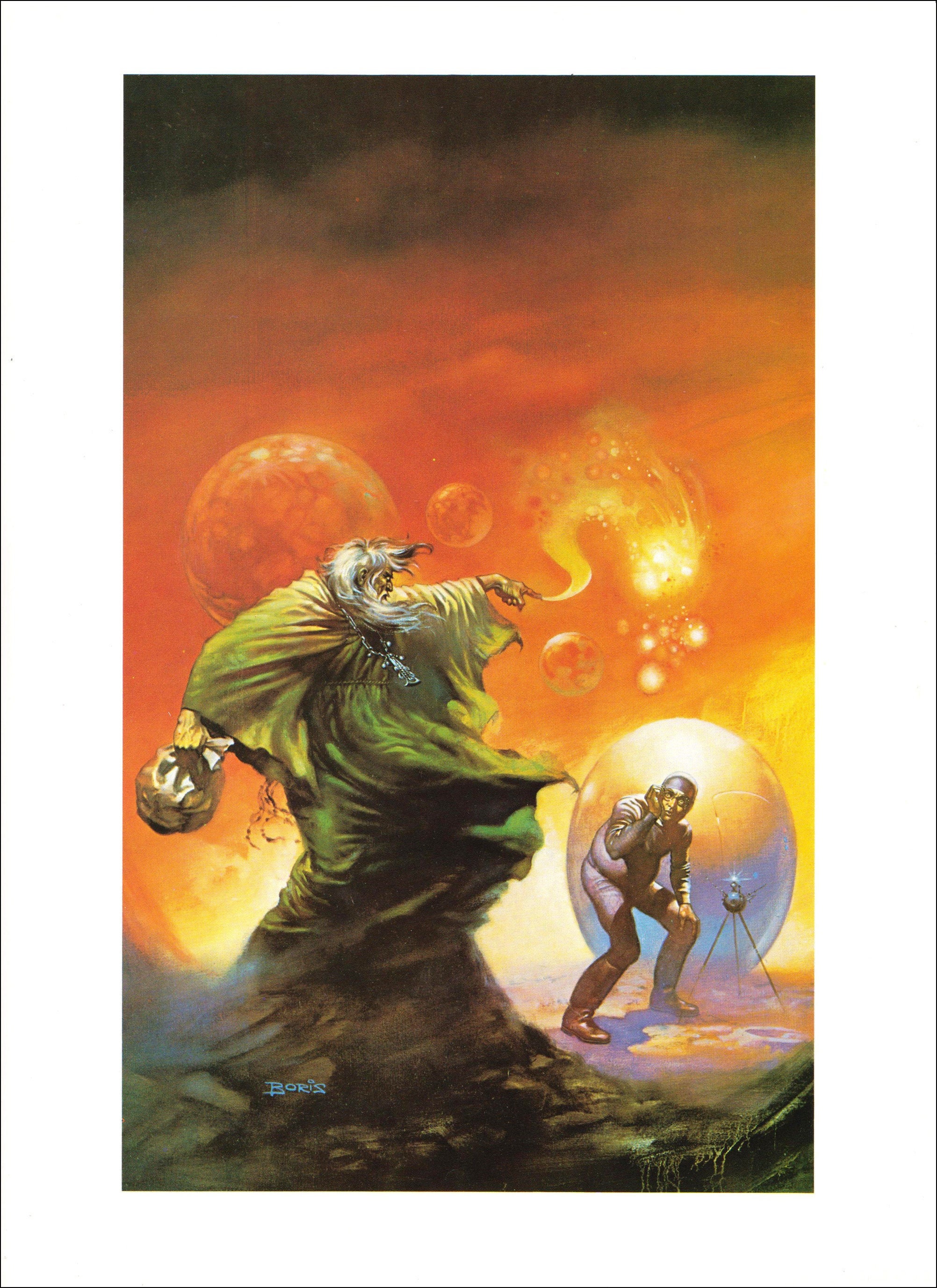 The Flying Sorcerer Boris Vallejo wizard Shoogar vintage | Etsy