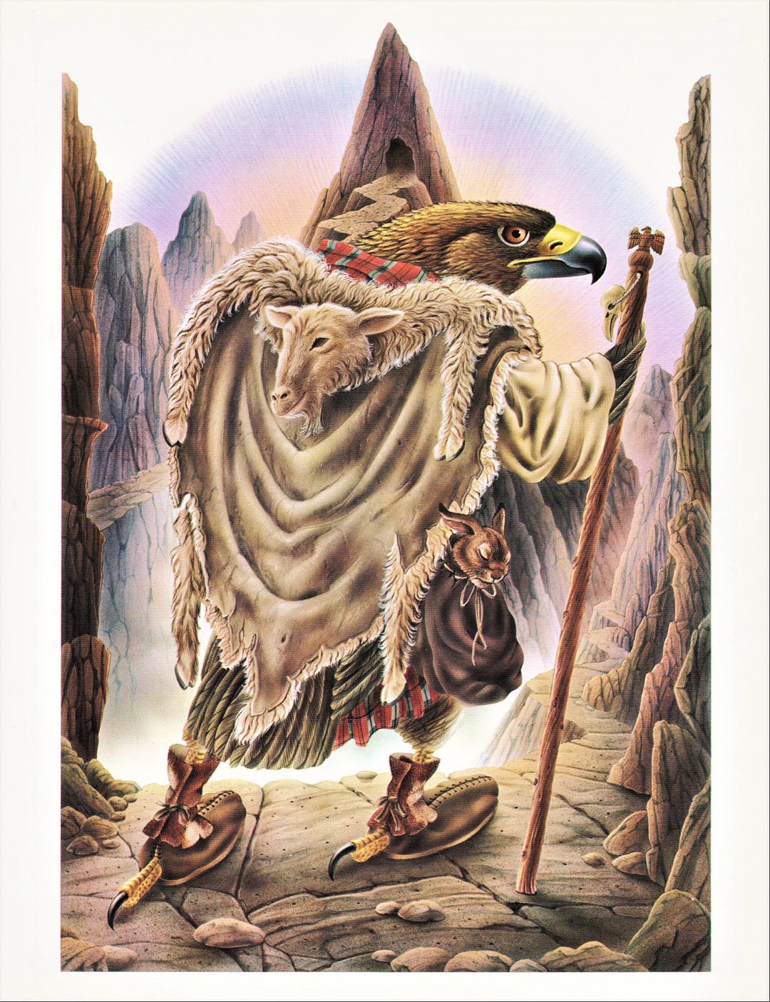 70's Eagle Bird of Prey Illustration Alan Aldridge Psychedelic Art ...