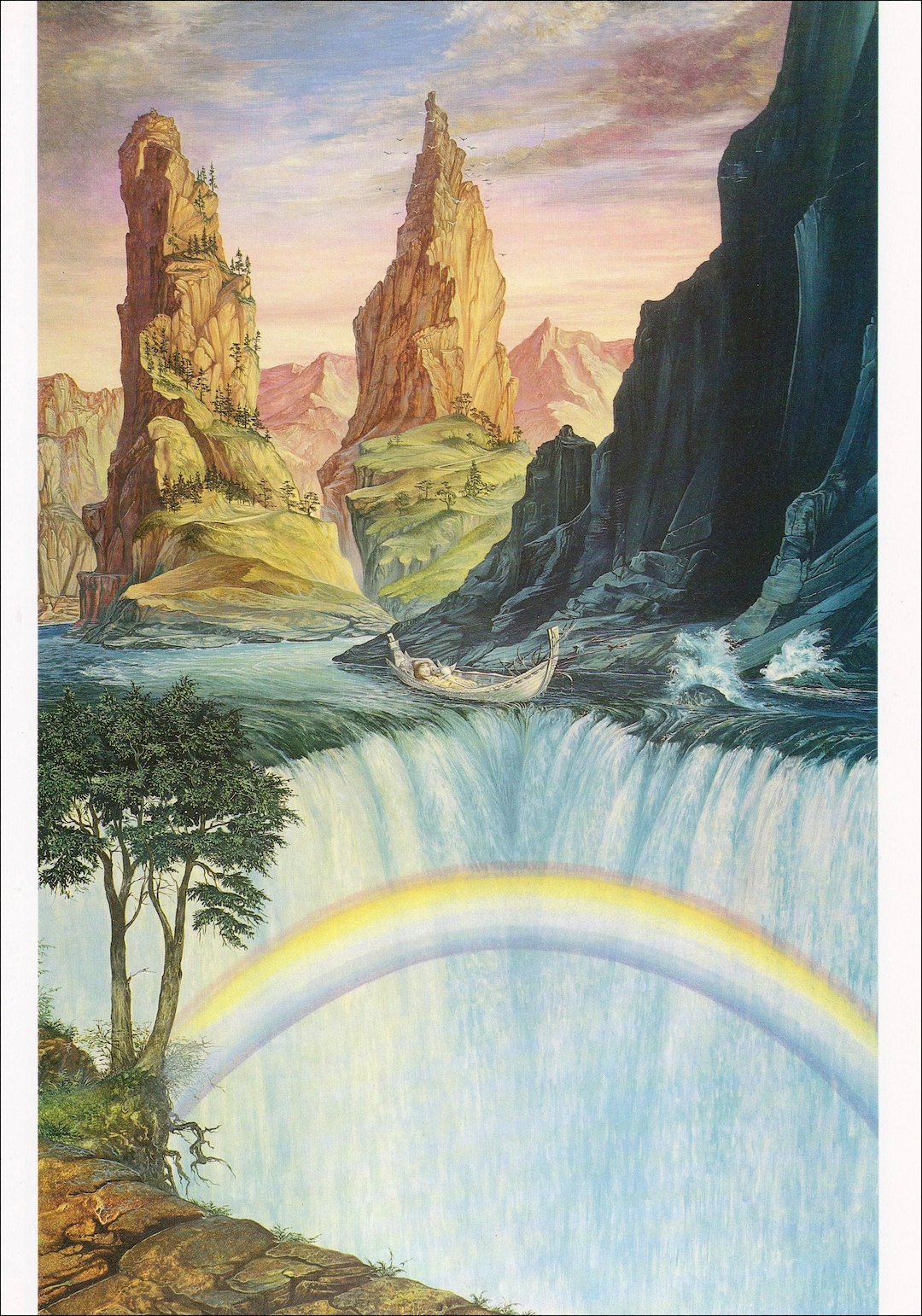Tolkien Boromir Falls of Rauros Vintage Fantasy Cover Art Print Treason ...