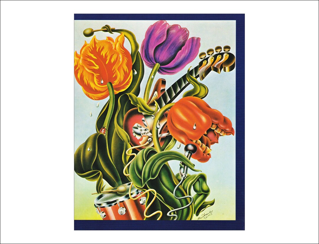Flower Power Music Holland Pop Festival Poster Rocking Tulips ...
