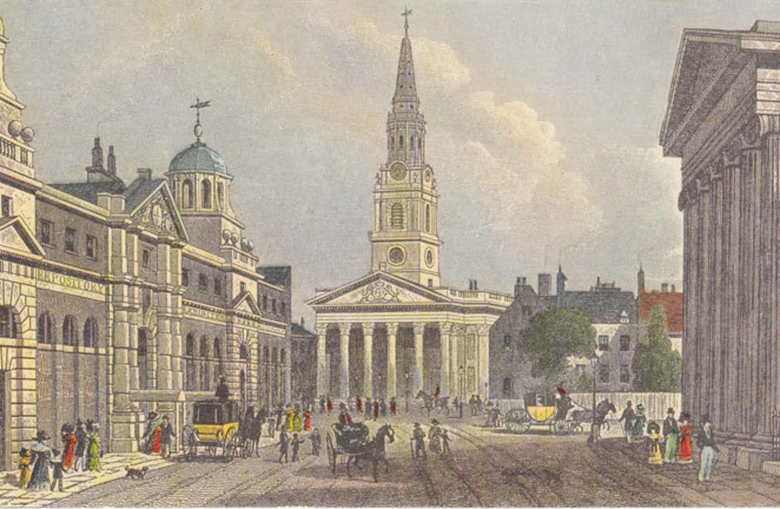 Victorian London St Martin's Church New Opening Vintage - Etsy