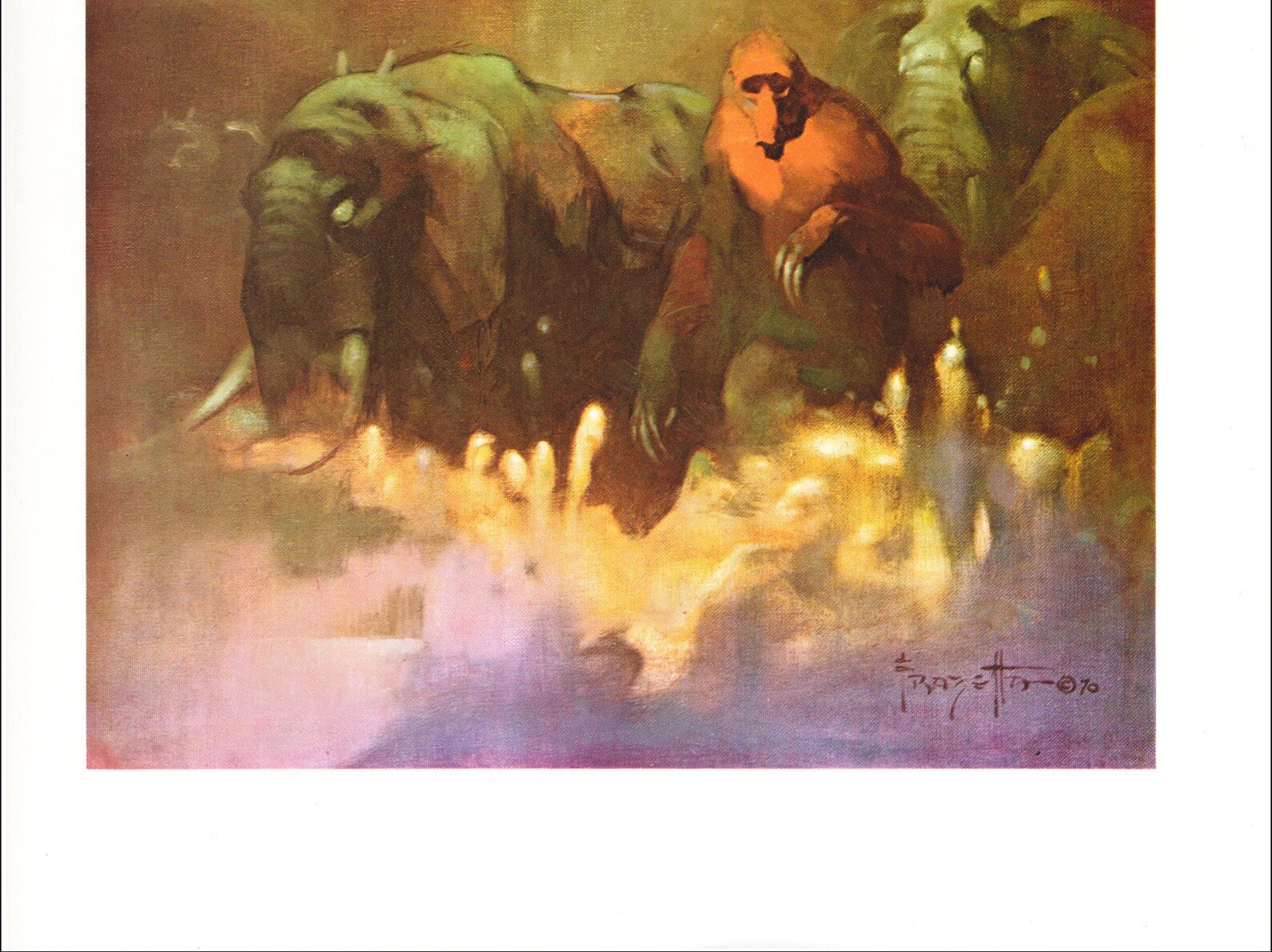 Downward to the Earth Frank Frazetta Vintage Dark Fantasy Robert ...