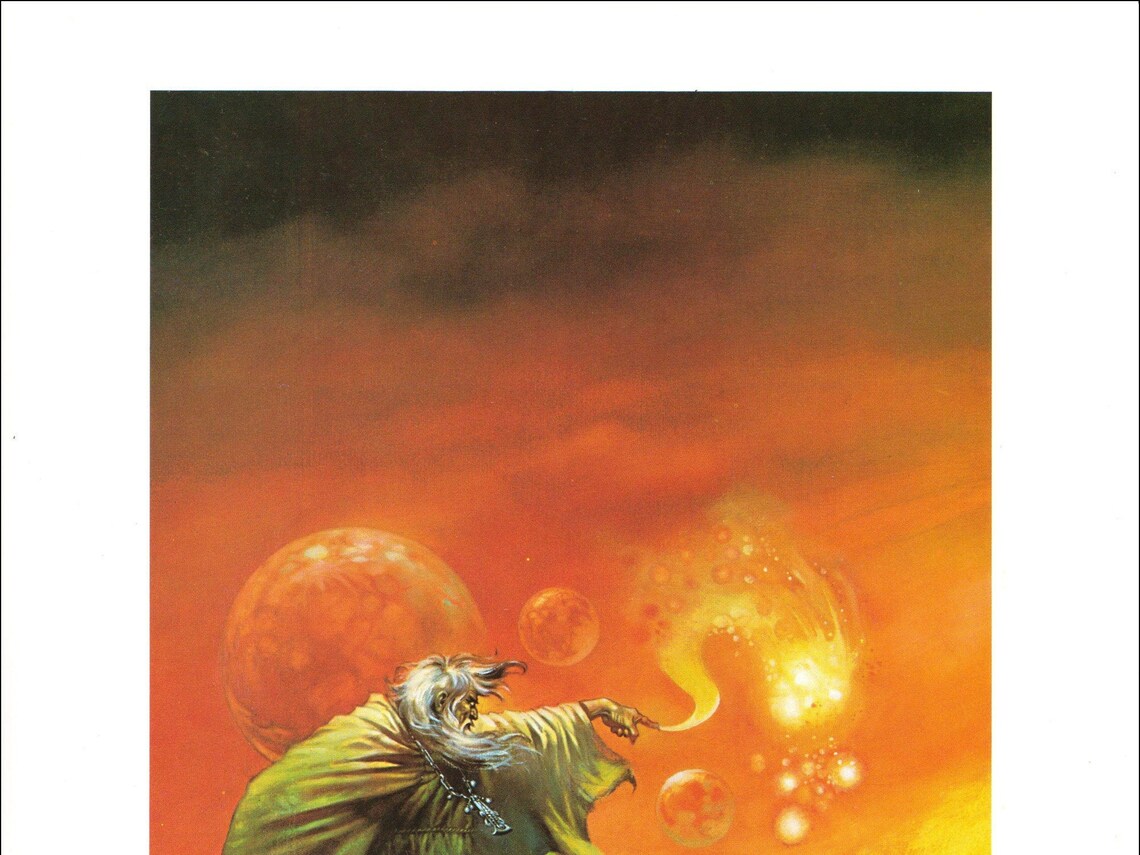 The Flying Sorcerer Boris Vallejo wizard Shoogar vintage | Etsy