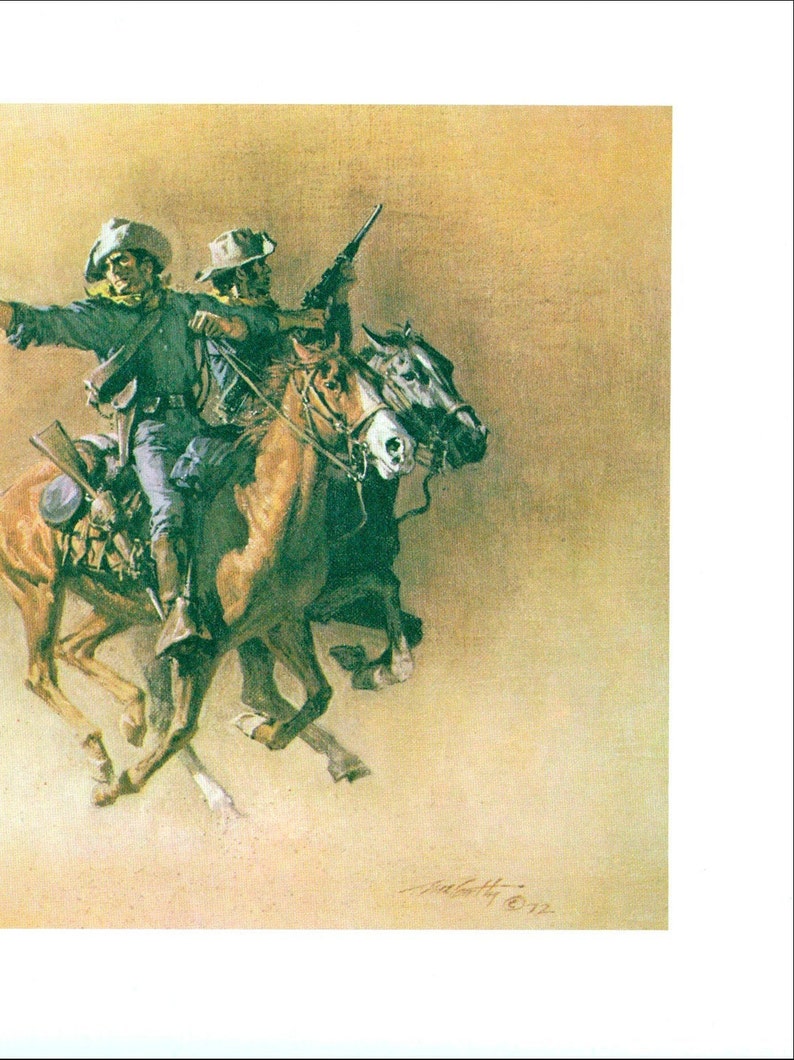 Cavalry Western art by Frank C. McCarthy Wild West theme | Etsy