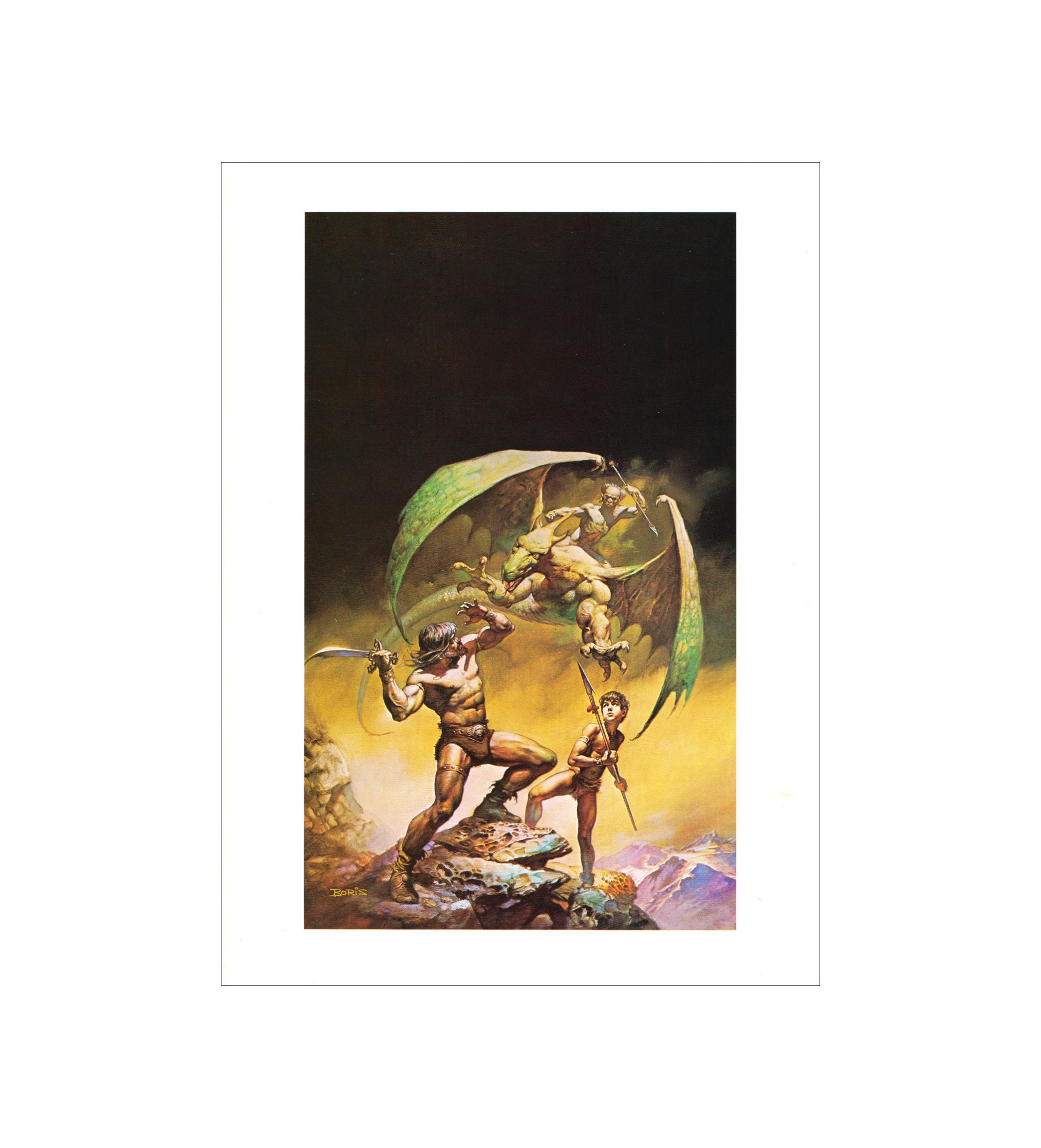 Boris Vallejo Vintage Dark Fantasy Cover Art C of Aquilonia Female Nude ...