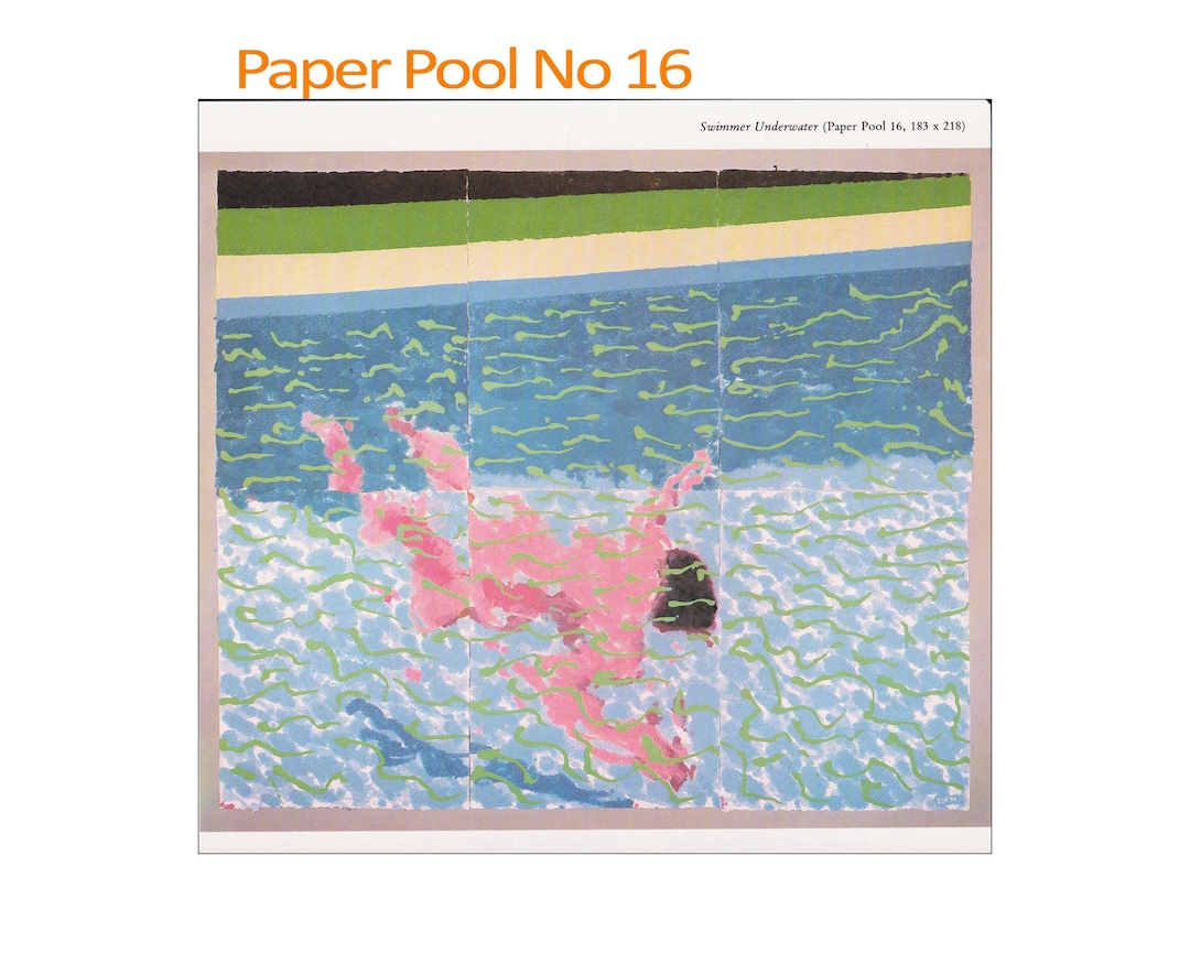 David Hockney Paper Pool 16 Outdoor Swimming Pool Diving Swimmer ...