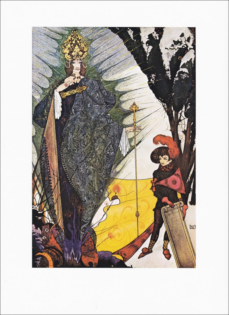 Kay and the Snow Queen Vintage Art Nouveau Fine Art Fairy Tale - Etsy