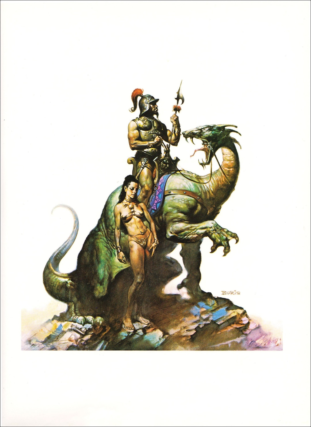 Nomads of Gor Boris Vallejo Vintage Fantasy Art Female Male Warrior ...