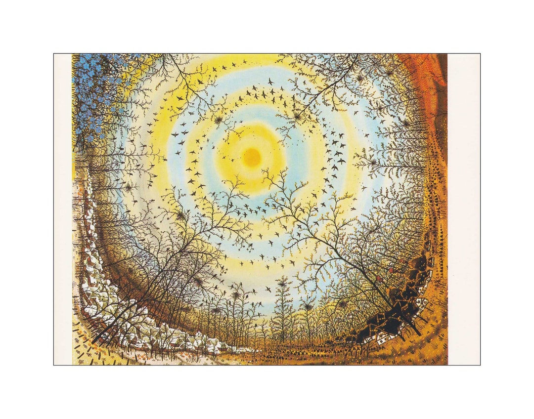 Four Seasons DETAIL Village Scene Ivan Lacković Croatian Artist Vintage ...