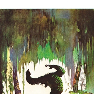Jungle Tales of Tarzan Frank Frazetta Ape Vintage Dark Fantasy Print ...