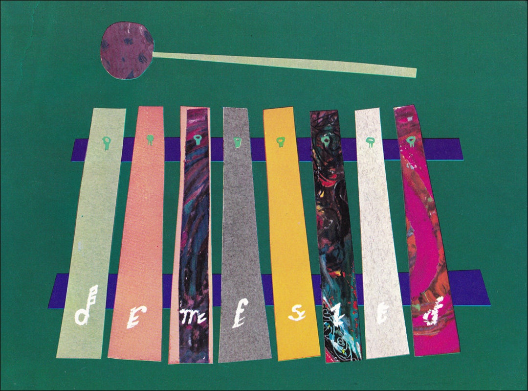 Xylophone Print Musical Instrument 60's Mid Century - Etsy