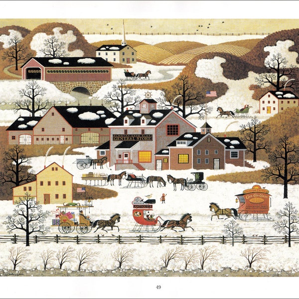 Charles Wysocki Winter Print - Etsy