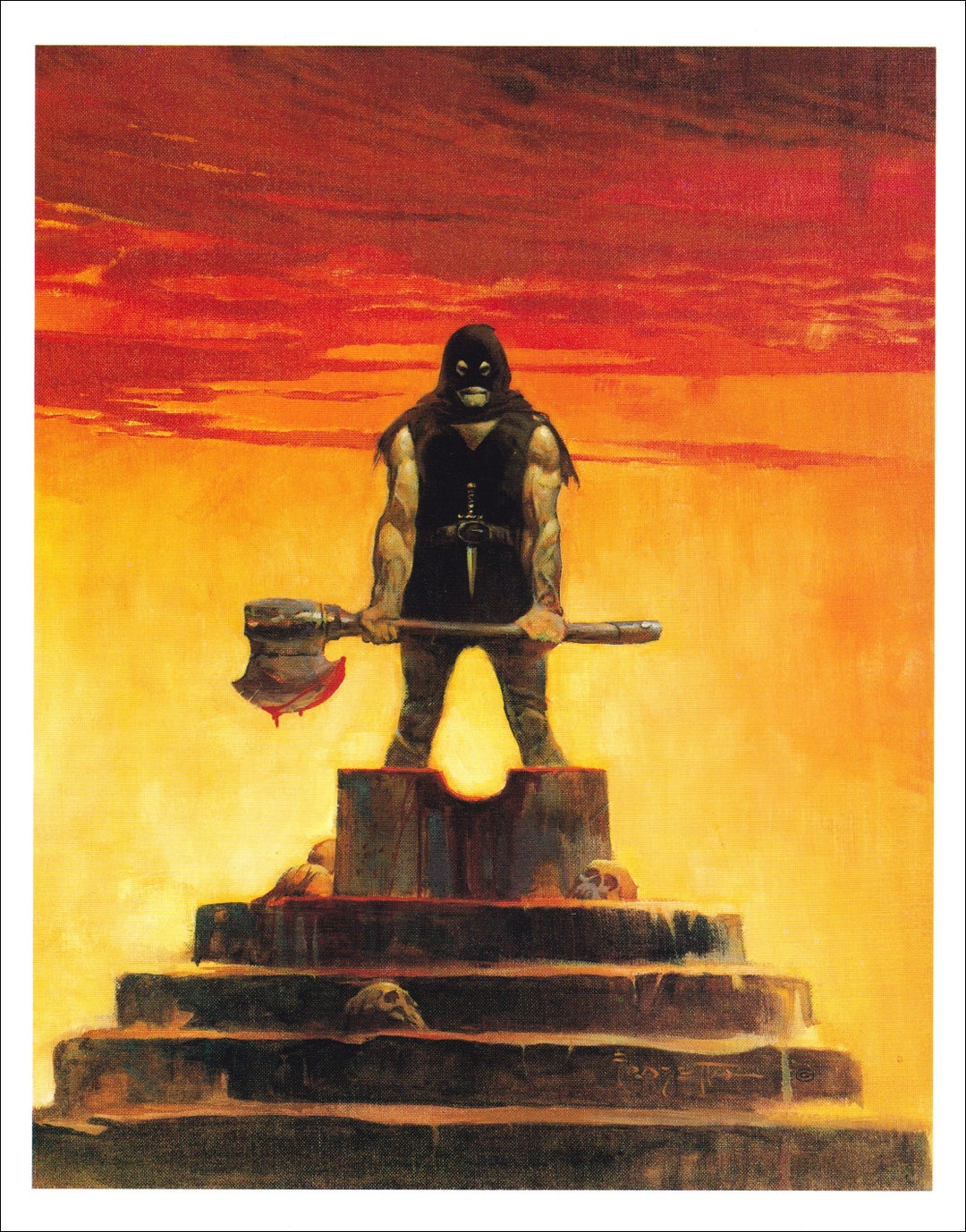 The Executioner Frank Frazetta Skulls Death Bloody Axe Horror the End ...
