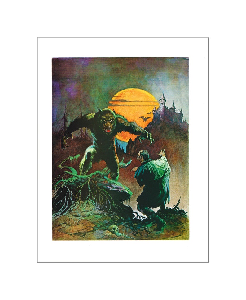Wolfman Frank Frazetta Vintage Fantasy Art Print Sci Fi Full - Etsy