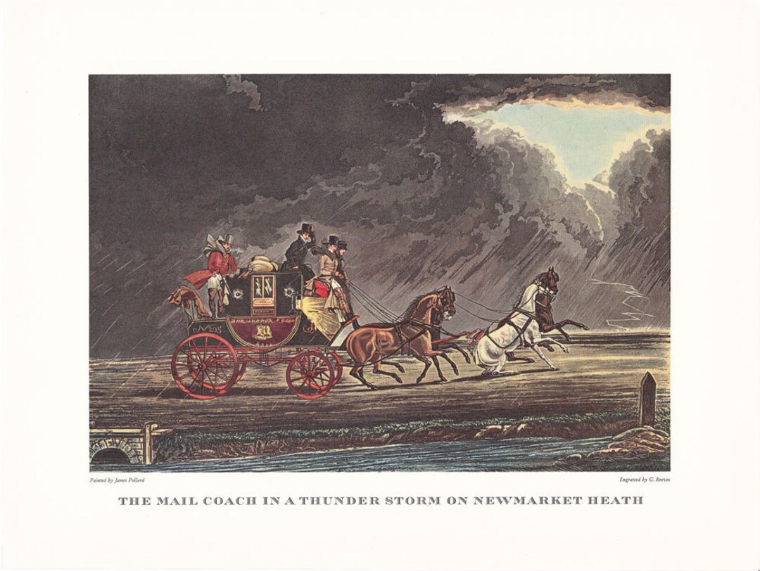 Carriage Driving Mail Coach in a Thunderstorm on Newmarket - Etsy