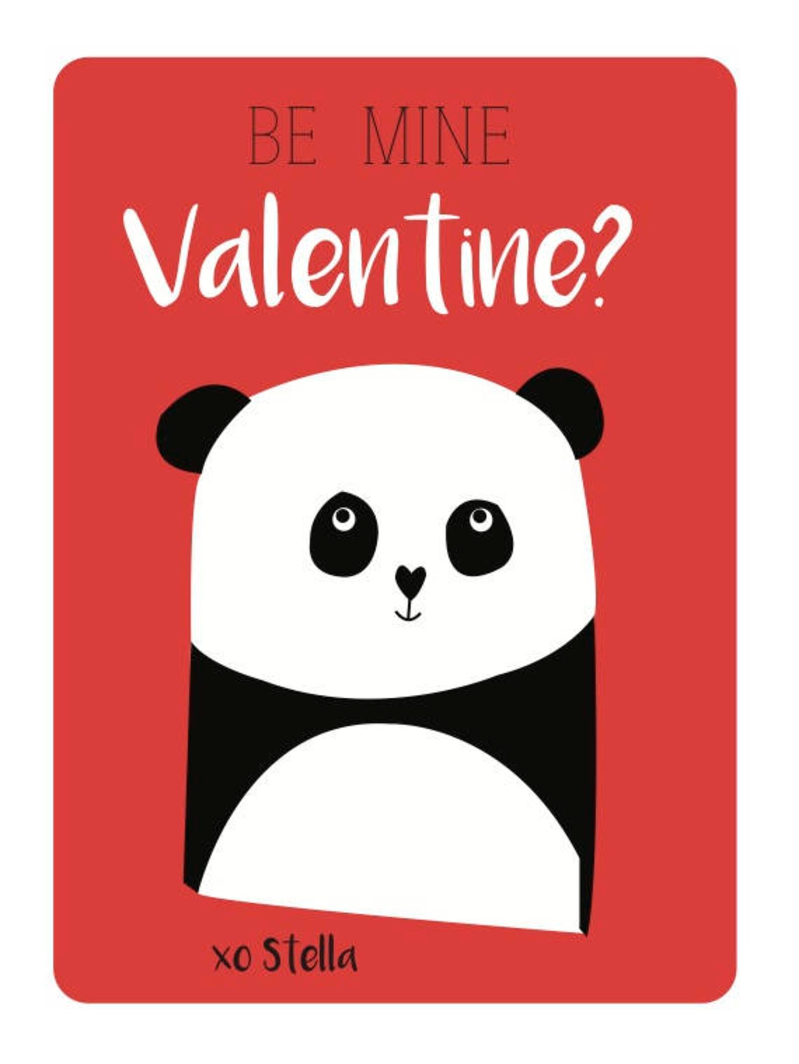 Panda Valentine's Day Cards - PRINTABLE FILE .pdf - Etsy