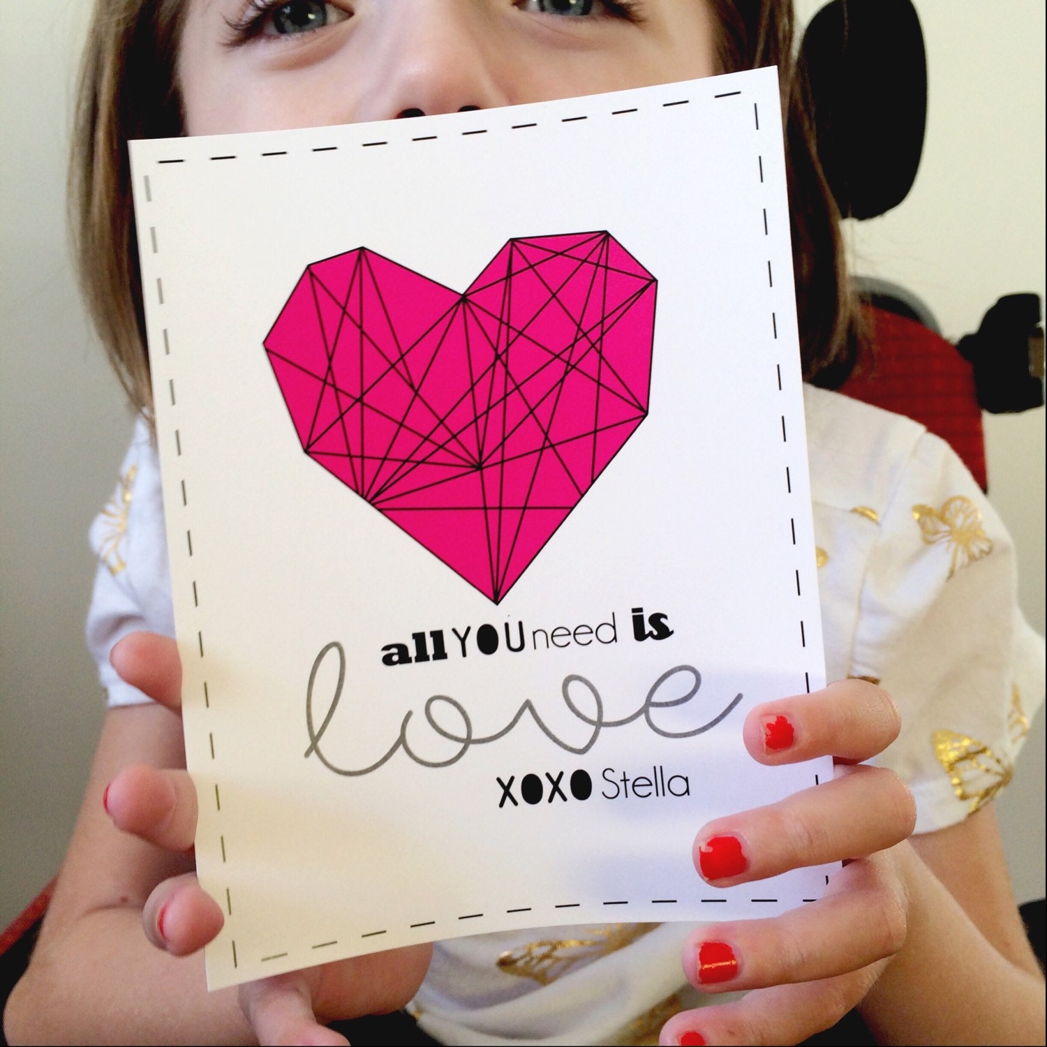 Custom Valentines PRINTABLE "all You Need is Love" - Etsy