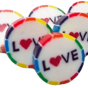 Rainbow Wedding Rock Candy Favors, Pink Lemonade LOVE Sweets (100 Pc ...