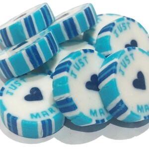Approx 100 Turquoise & Navy Blue Wedding Favour Individually Wrapped ...