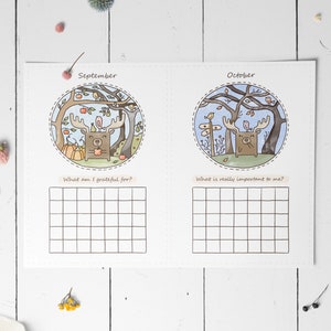 Printable Unnumbered Calendar With Questions 12 Months - Etsy