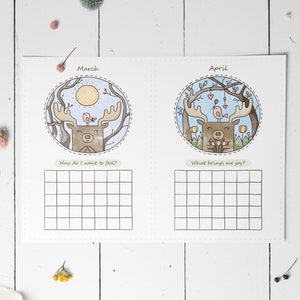 Printable Unnumbered Calendar With Questions 12 Months - Etsy UK