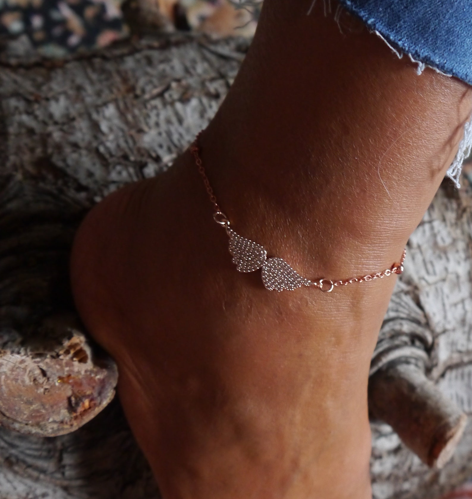 Ankletrose Zircon Angel Wing Feet Jewelry Women Accessory | Etsy