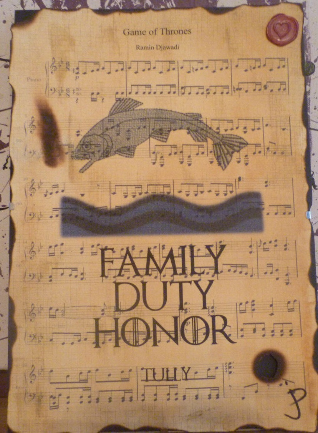 Game of Thrones House of Tully Sigil With Moto Print on - Etsy