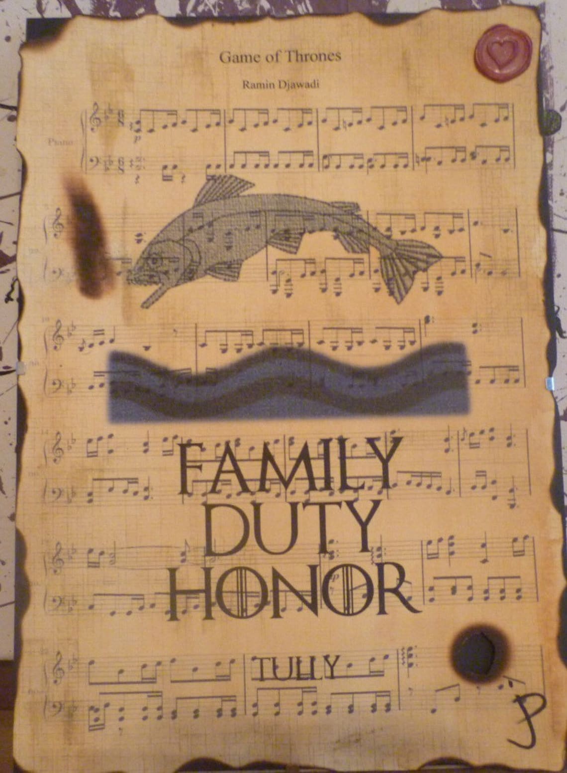 Game of Thrones House of Tully Sigil With Moto Print on - Etsy