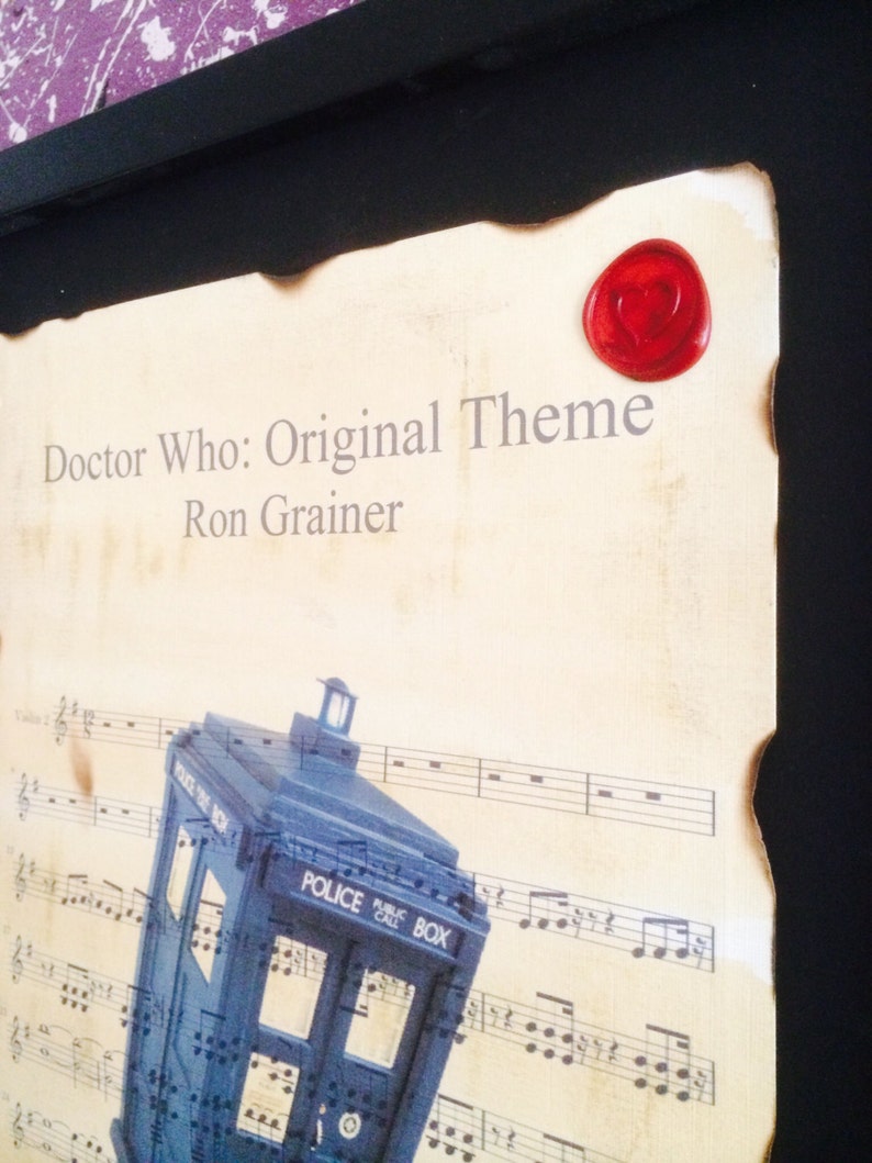 Doctor Who, Tardis Image, Sheet Music Wall Art, Ron Grainer, Doctor Who ...