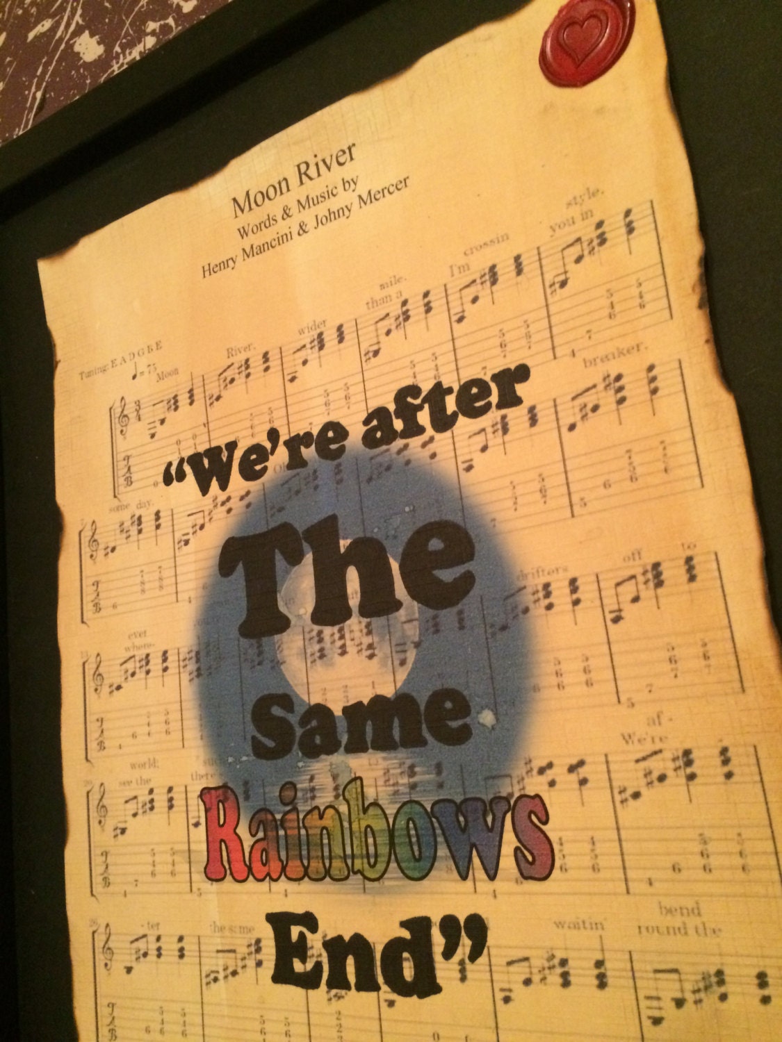 Moon River Song Lyric Art Typographic Art Sheet Music Art - Etsy