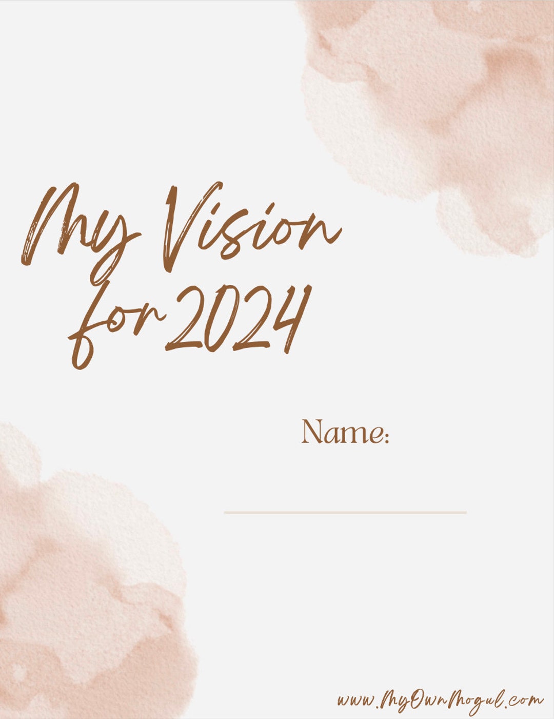 Yearly Vision Workbook for 2024: Yearly Planner Pages, Vision Board ...