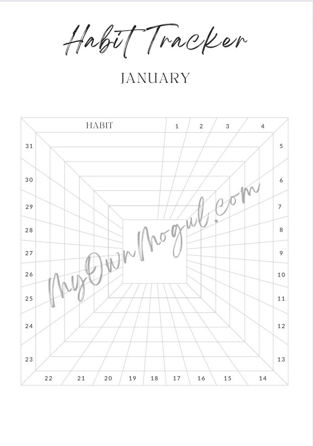 Monthly Habit Tracker, Mood Tracker, and Gratitude Tracker Planner ...