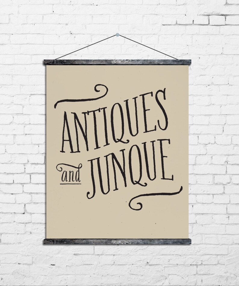 PDF Printable "antiques & Junque" Instant Digital Download - Etsy