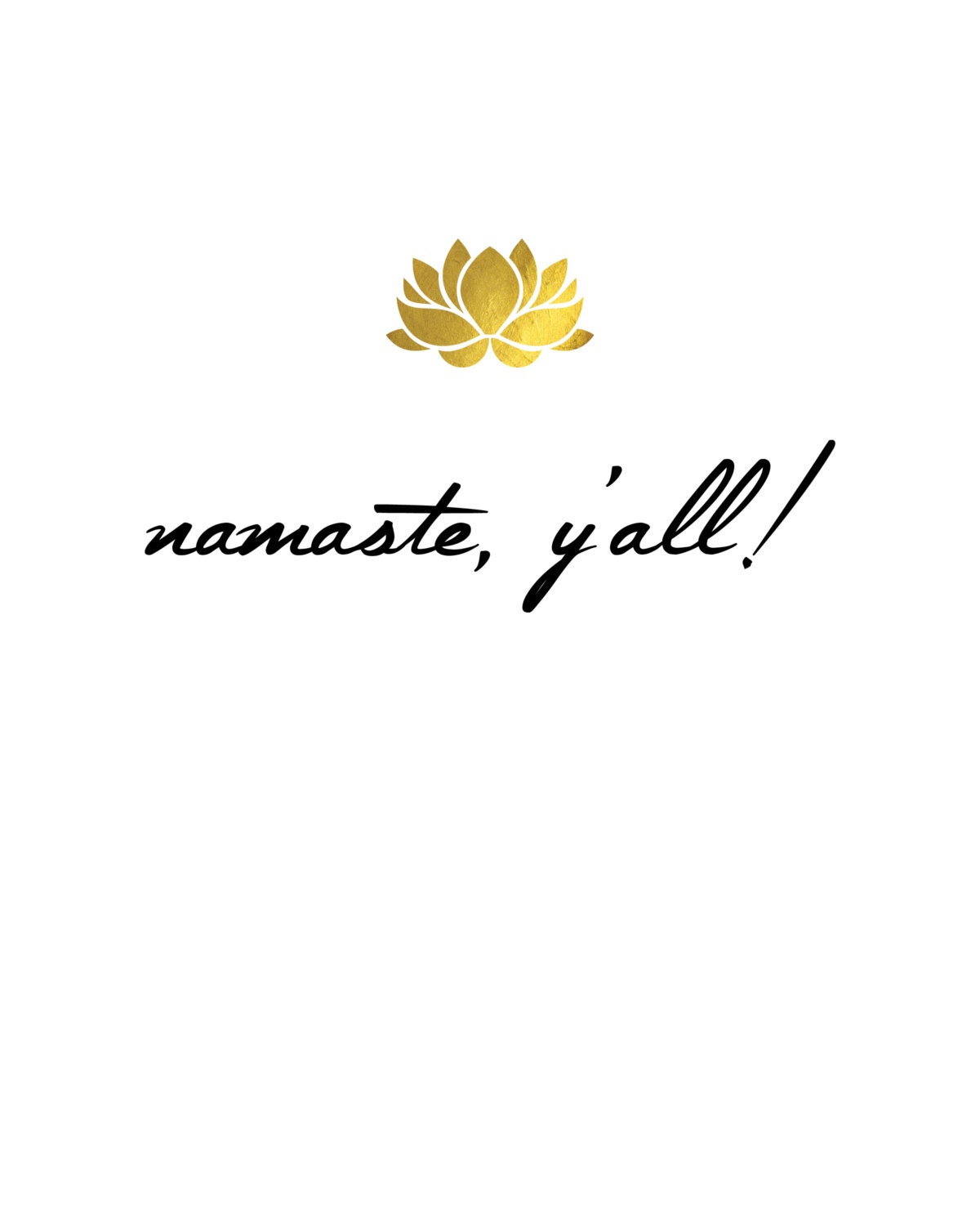 PDF Printable • "namaste Y'all!" • Instant Digital Download - Etsy