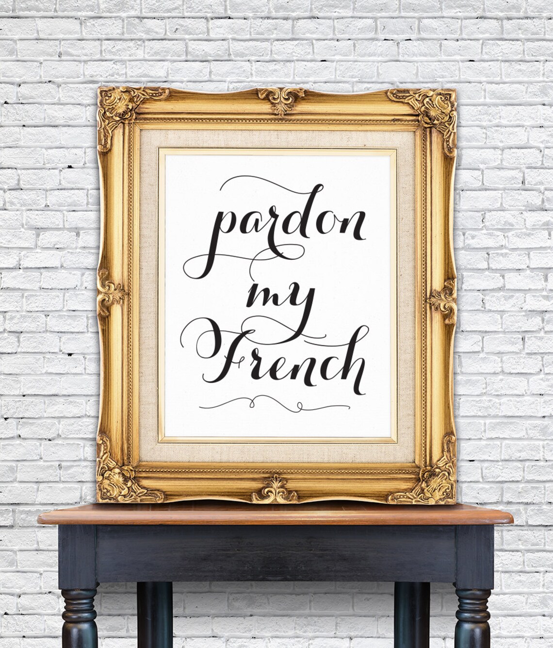PDF Printable • "pardon My French" • Instant Digital Download - Etsy