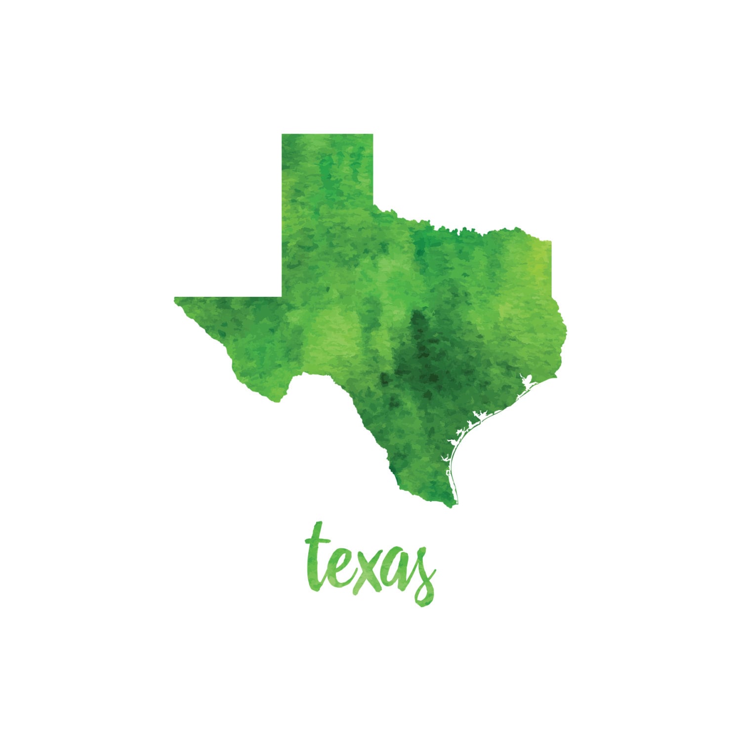 Custom PDF Printable • Watercolor States • Choose State & Colors ...