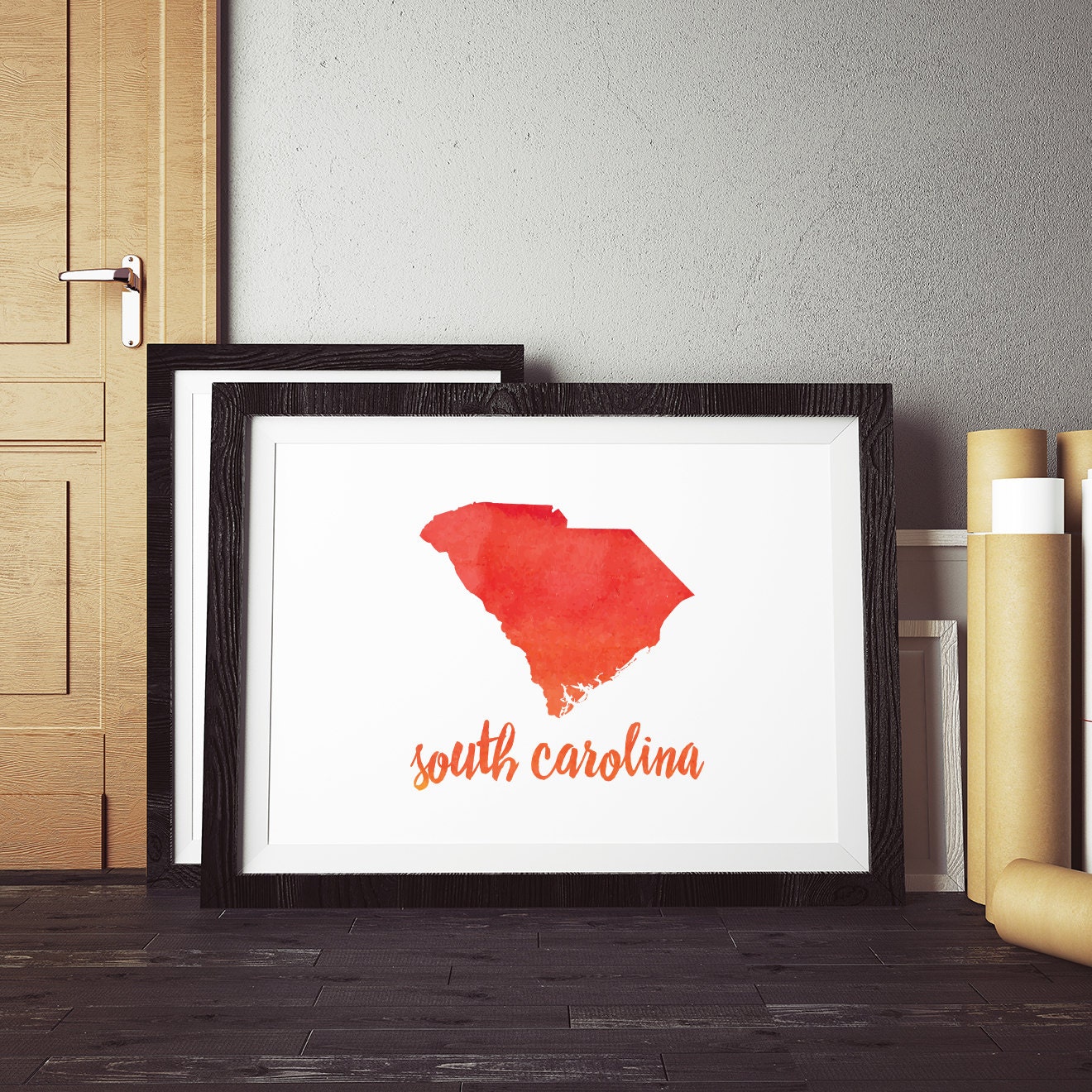 Custom PDF Printable • Watercolor States • Choose State & Colors ...