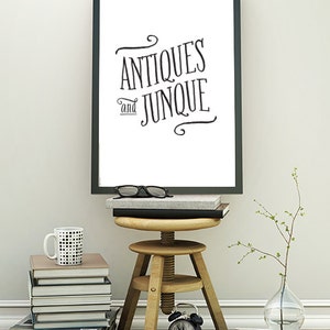 PDF Printable "antiques & Junque" Instant Digital Download - Etsy