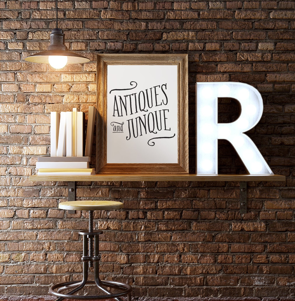 PDF Printable "antiques & Junque" Instant Digital Download - Etsy