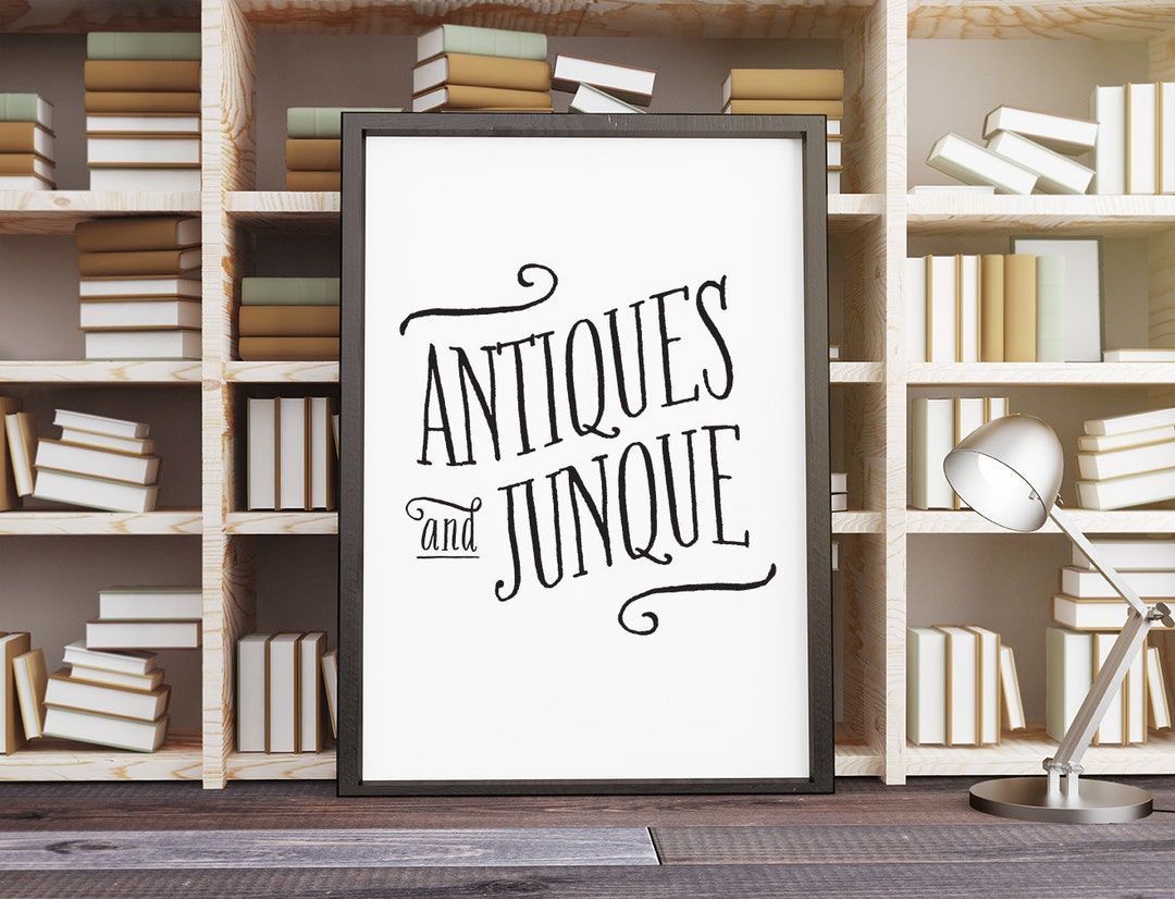 PDF Printable "antiques & Junque" Instant Digital Download - Etsy