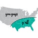 PDF Printable you Guys Vs. y'all US Map Instant Digital Download 4 ...