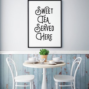PDF Printable • "sweet Tea Served Here" • Instant Digital Download - Etsy