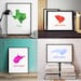 Custom PDF Printable Watercolor States Choose State & Colors Digital ...