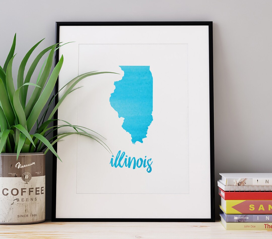 Custom PDF Printable • Watercolor States • Choose State & Colors ...