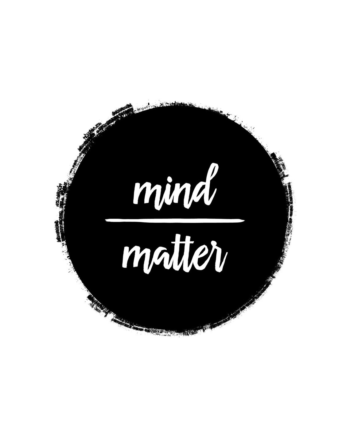 PDF Printable • "mind Over Matter" • Instant Digital Download - Etsy