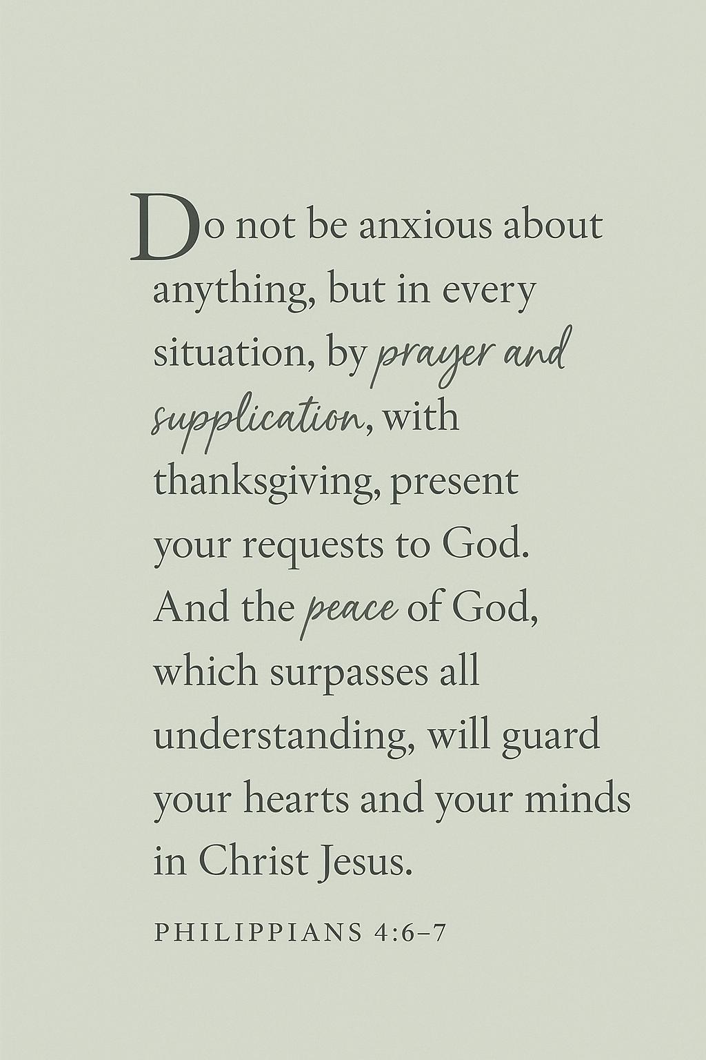 Philippians 4:6-7 Printable Wall Art Bundle | Bible Verse Print ...