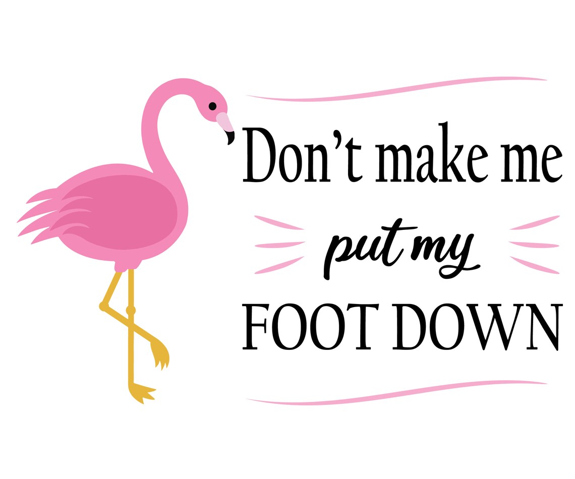 Don't Make Me Put My Foot Down Svg, Flamingo Svg, Southern Svg, Mom Svg ...