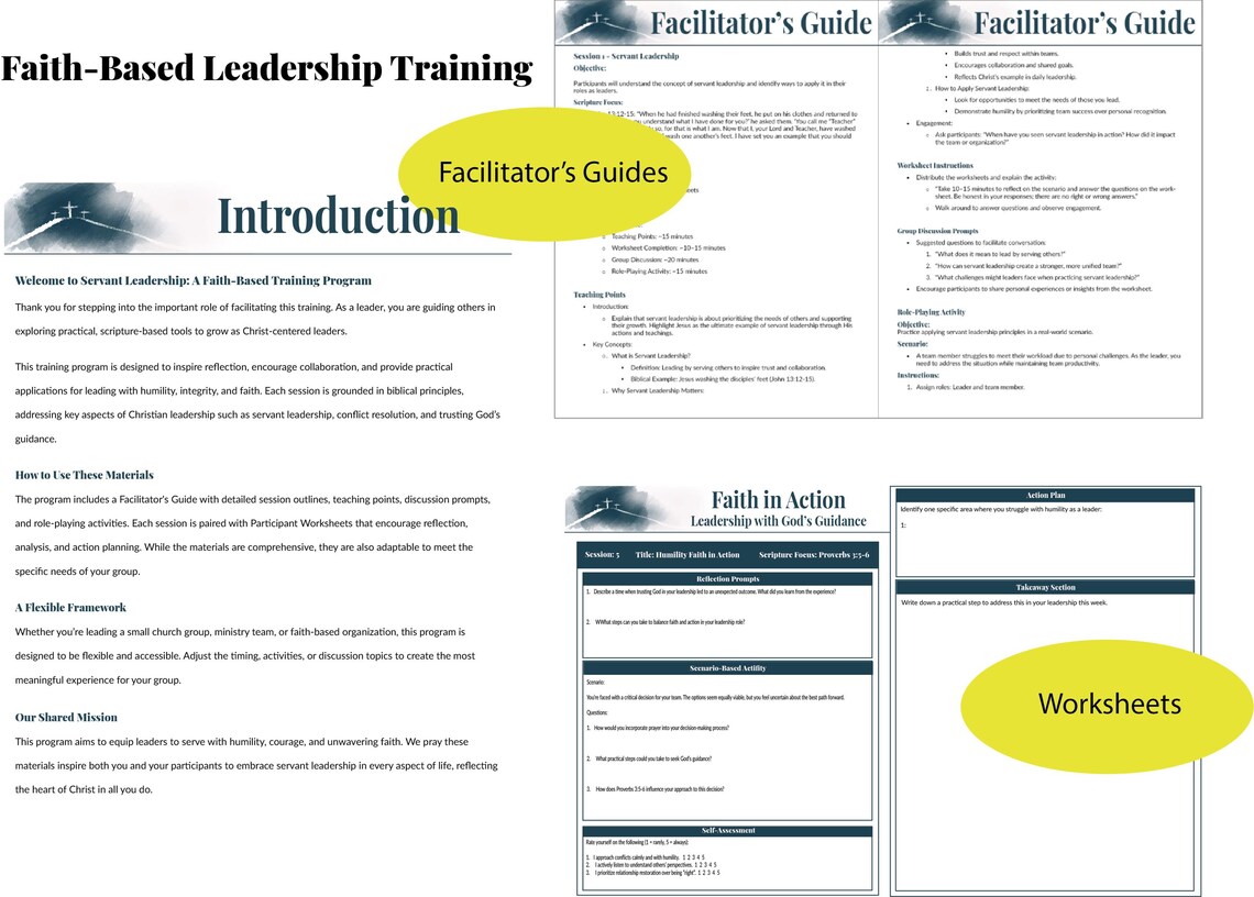 Servant Leadership Training Program | Christian Leadership Printable ...