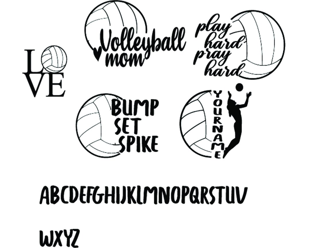 Volleyball Bundle Svg | Volleyball Mom Svg | Bump Set Spike Svg | Play ...
